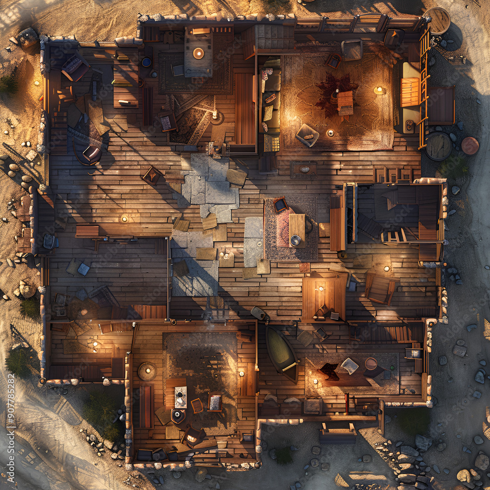 Western Battle Map for RPG, Dungeons and Dragons, DnD Map, Tabletop ...