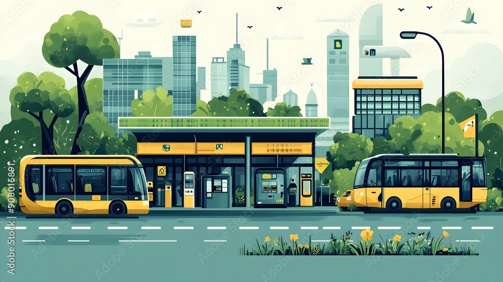 buses powered by biofuel at the biofuel pump station. world biofuel day ...