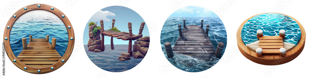 Jetty clipart collection, symbol, logos, icons isolated on transparent ...