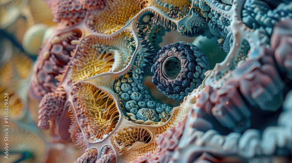 Produce an image capturing the detailed anatomy of parasites, showing ...