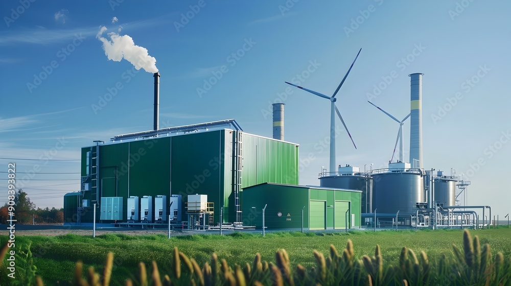 Conceptual of Landfill Gas Conversion to Renewable Electricity Stock Illustration | Adobe Stock