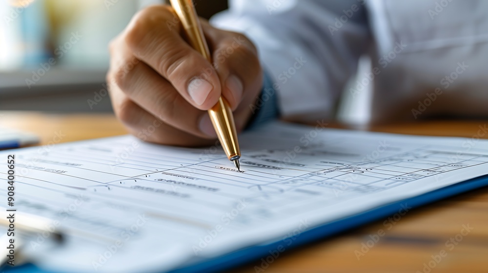 Check list conceptMedical worker with online checklist survey filling ...