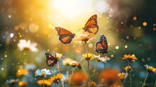 Flutter Of Butterflies Art Free Stock Photo - Public Domain Pictures