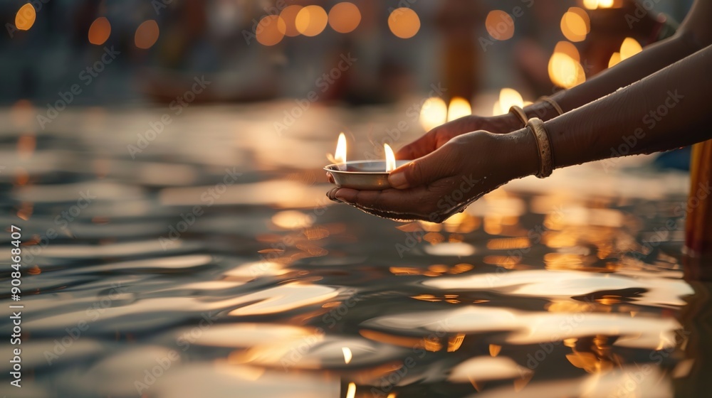 Spiritual Aarti Ritual by Hindu Devotees at Ganges River Bank, Varanasi ...