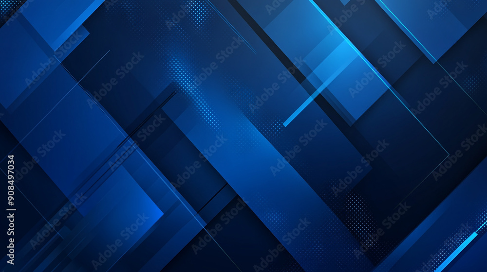 Blue and grey glossy squares abstract tech banner design. Modern ...