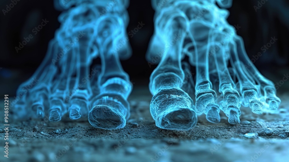 Leg Fracture Shown in X-ray Film Stock Illustration | Adobe Stock