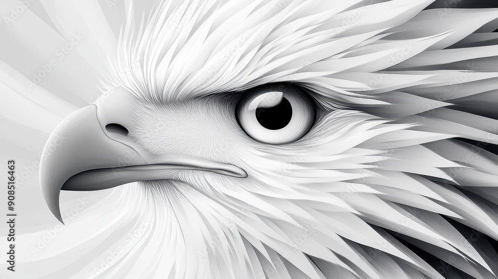 Explore the striking details of an eagles eye, capturing its intensity ...