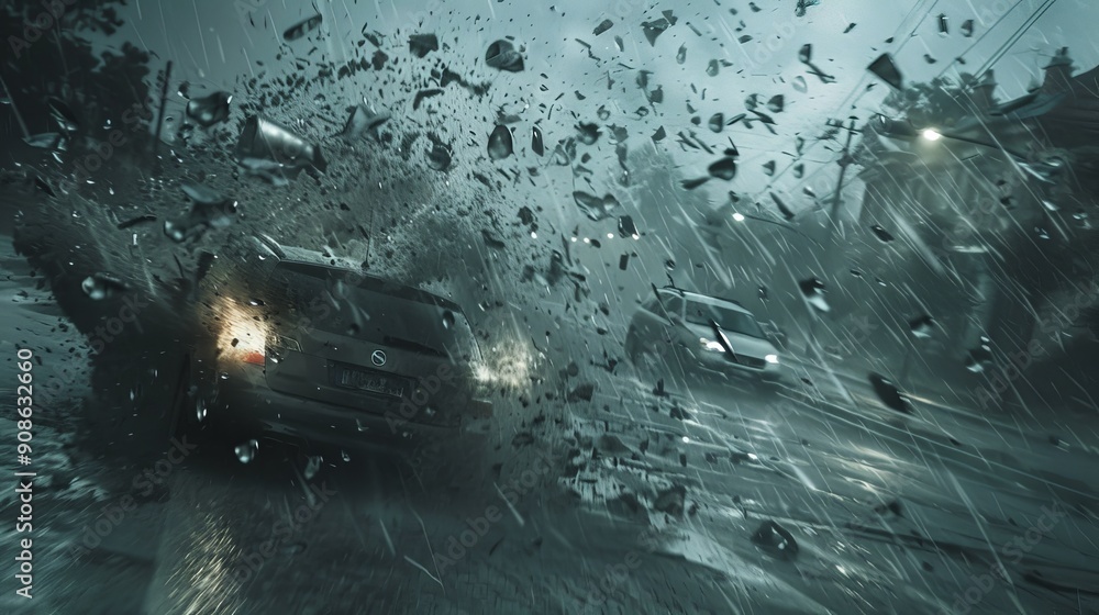 Hailstones the size of golf balls pummel the rooftops in a sudden ...