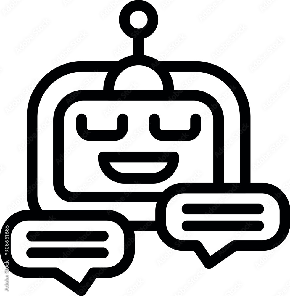Chatbot is communicating with chat bubbles, showing the power of ...