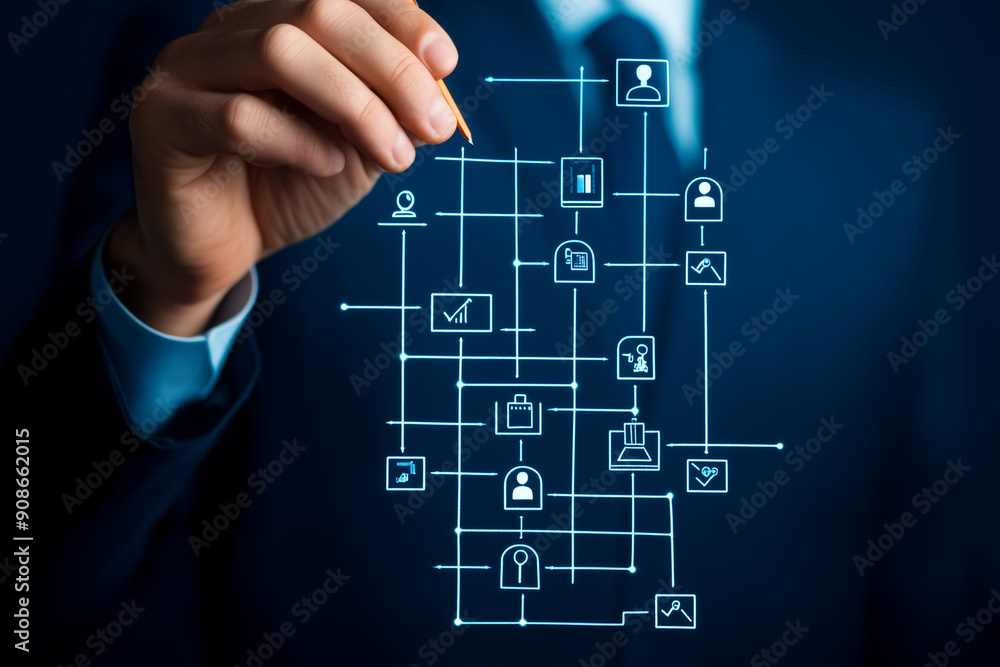 Projected on a virtual screen, the organizational infrastructure ...