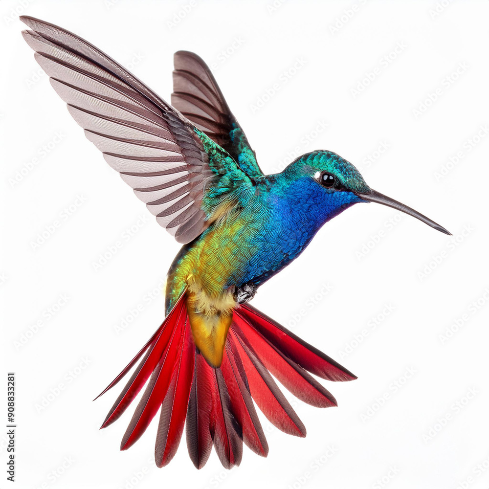 oiseau, animal, colibri, nature, faune, bec, sirop, vert, coloré, bleu ...