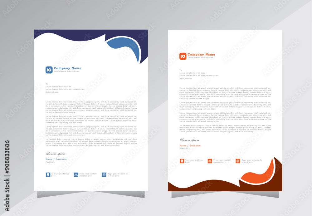 Professional letterhead template design. corporate modern letterhead ...