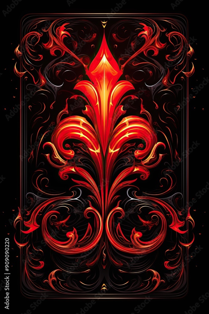 Vibrant Colorful Card Design Featuring a Dynamic Fusion of Abstract Art ...