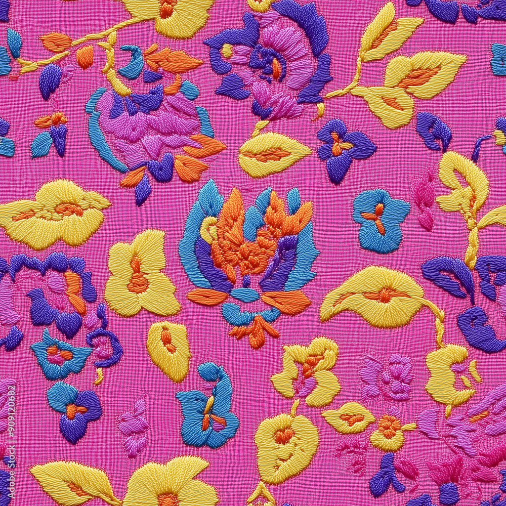 Seamless peranakan motifs, floral embroidery, seamless patterns ...