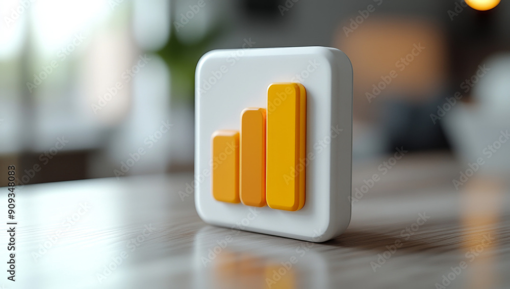 simple icon for an app that is a bar graph, white background, simple ...