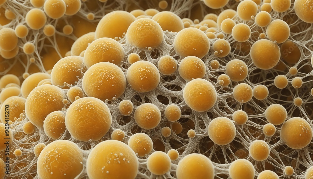 Fat Cells in Obesity, Microscopic Anatomy Stock Illustration | Adobe Stock