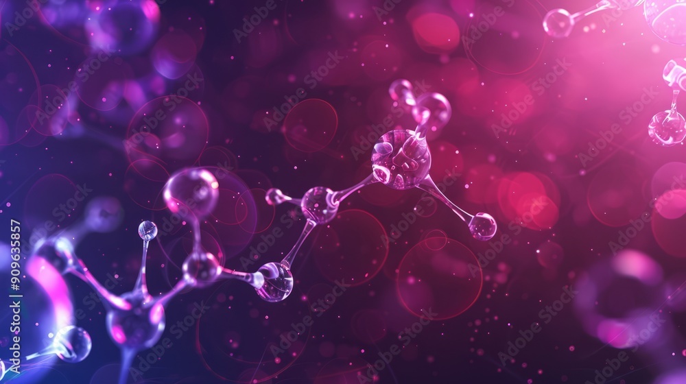 Modern abstract molecules structure vector illustration for science and ...