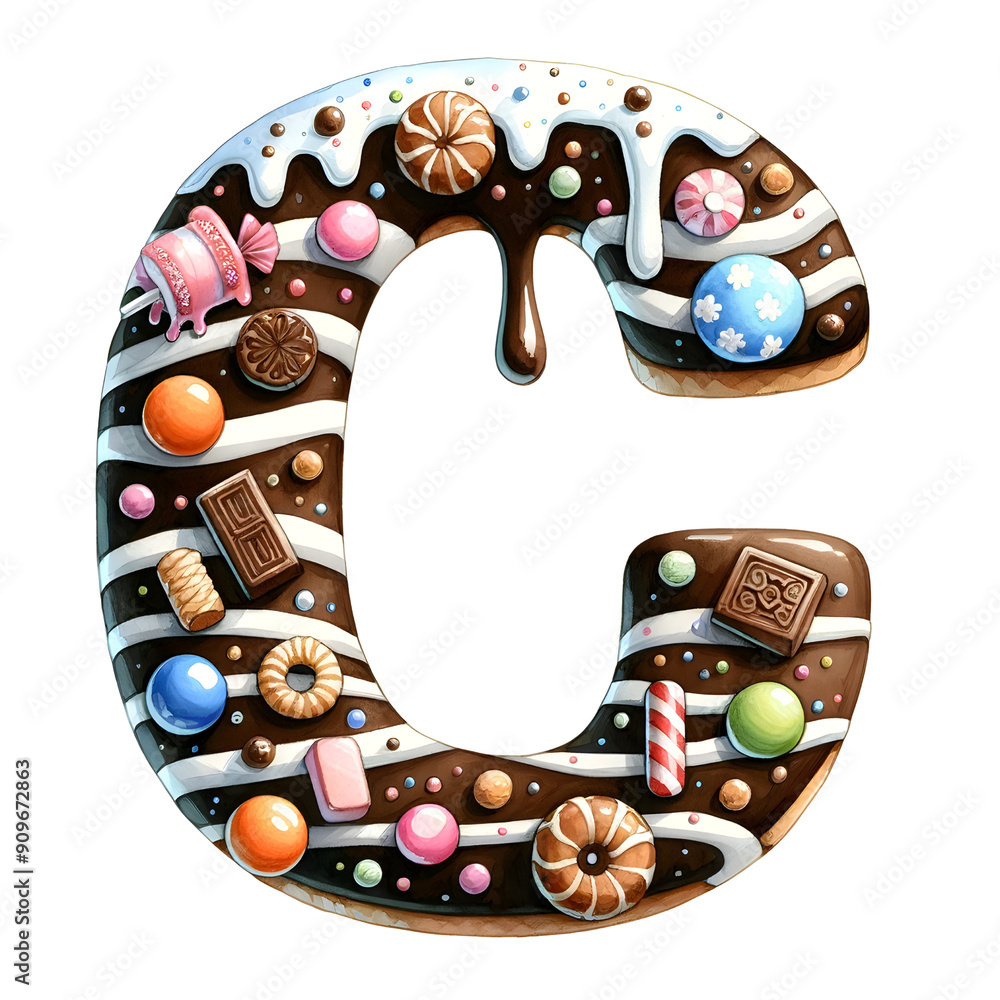 Ilustración de Stock Alphabet clipart, chocolate alphabet clipart ...