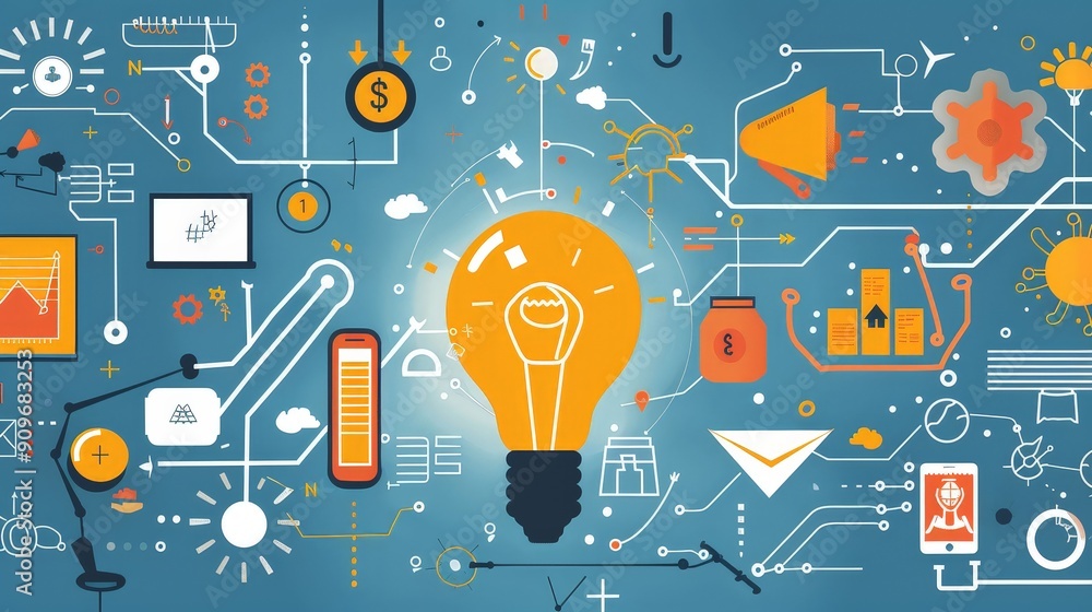 innovation strategy icons into business models, showcasing design ...