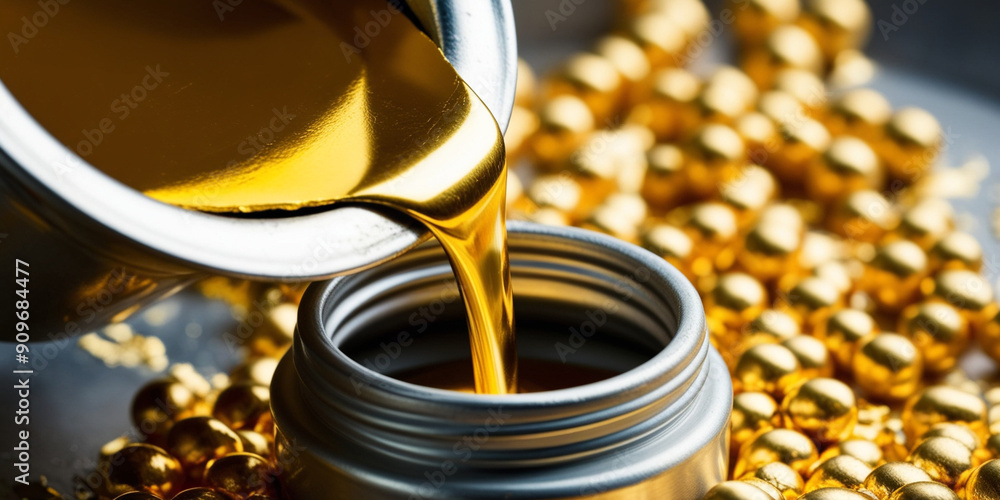 Pouring Pure Gold Liquid - Luxury Backgrounds Stock Illustration ...