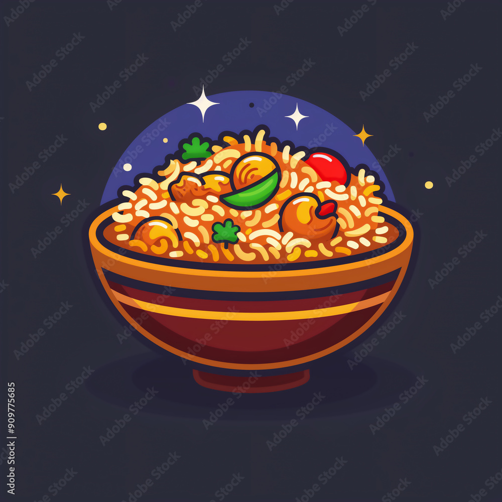 Traditional Indian Biryani Logo for Billboards, Book Covers, and ...