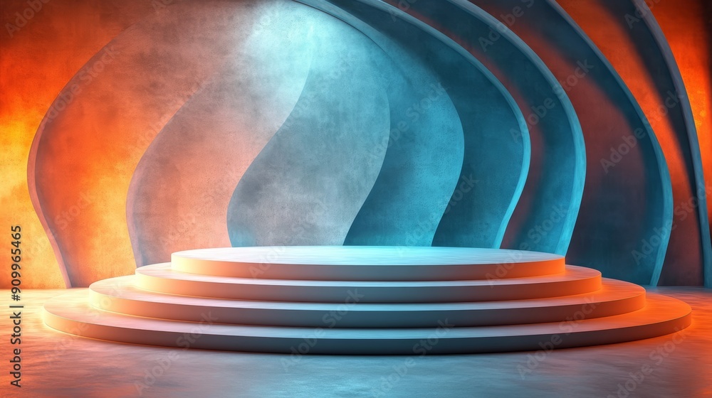 Modern Abstract Stage with Vibrant Lighting for DEI Diversity, Equity ...