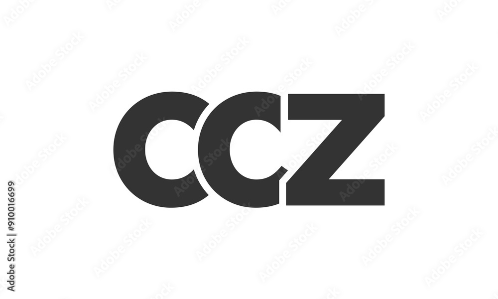 CCZ logo design template with strong and modern bold text. Initial ...