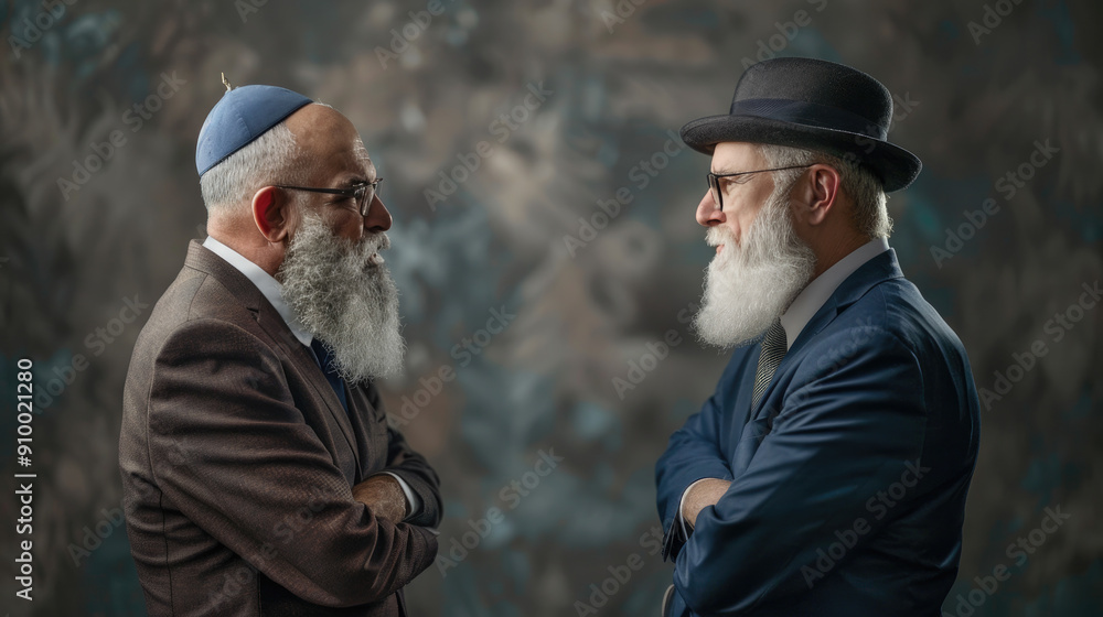 Captivating image of diverse religious leaders engaged in a ...