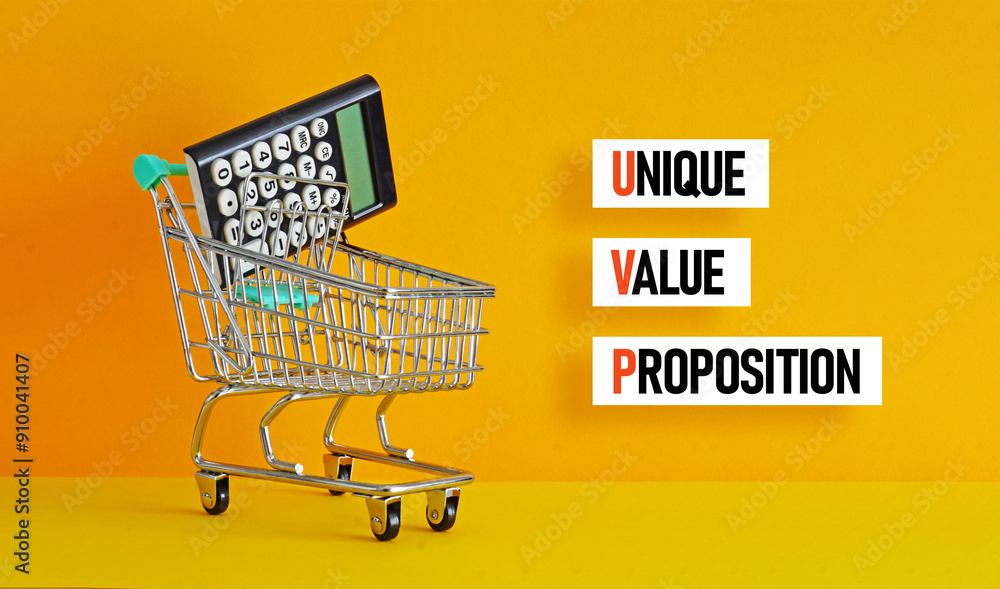 UVP Unique Value Proposition is shown using the text Stock Photo ...