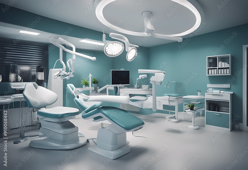 Ilustración de Stock science chair technology hospital Dental room ...