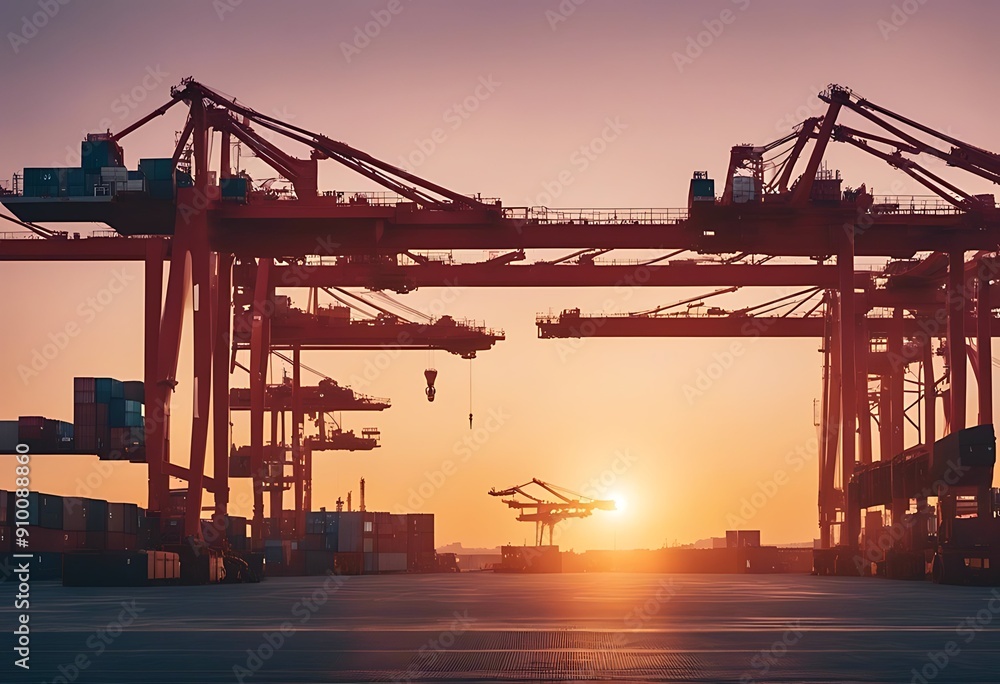 loading crane container international cargo ship yard terminal depot ...