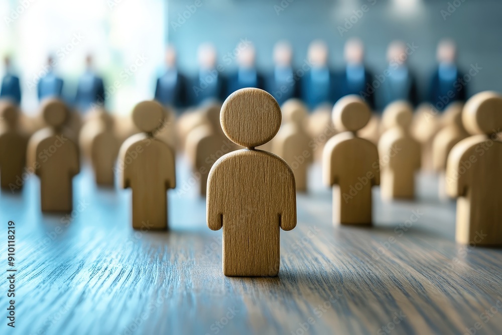 The Chosen One: A lone wooden figure stands out from the crowd ...