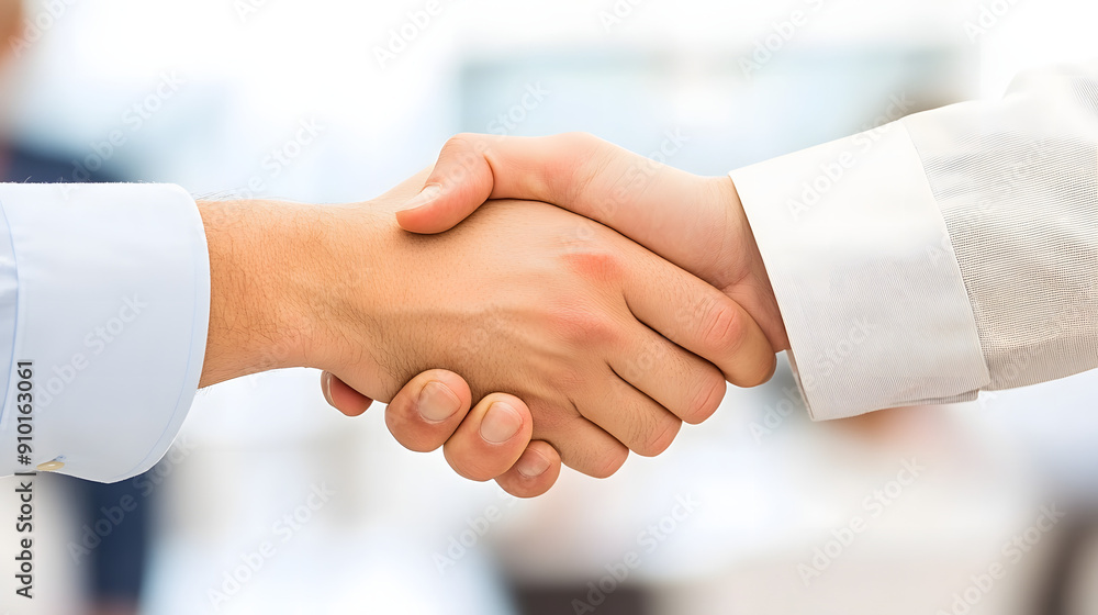 Symbolic Handshake Close-Up: A Respectful Farewell in an Exit Interview ...