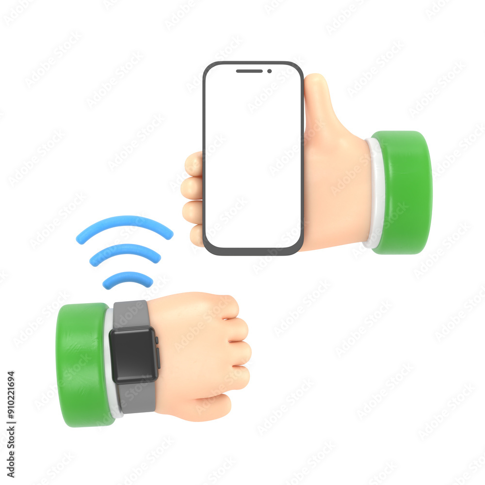 Стоковая иллюстрация «Transparent Backgrounds Mock-up. 3d icon nfc ...