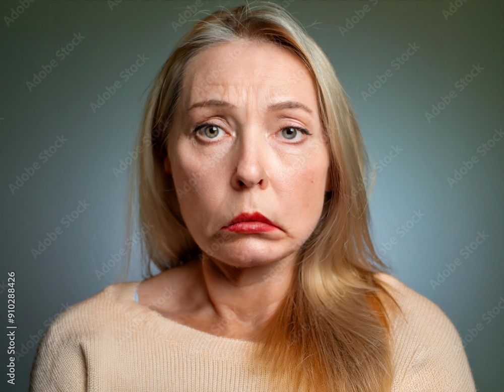 Person displaying signs of fatigue, representing tiredness, exhaustion ...