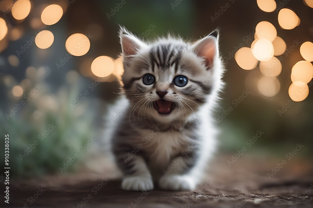 scared kitten cat fear young domestic felino small pet mammal cute ...