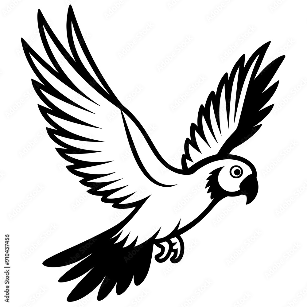 Hand drawn of Cockatoo in zentangle style for Adult coloring book page ...