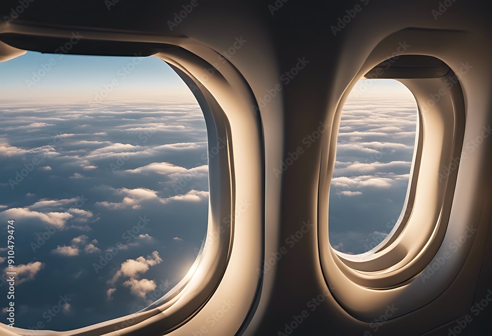 windows airplane space copy aeroplane aircraft jet air plane cabin ...