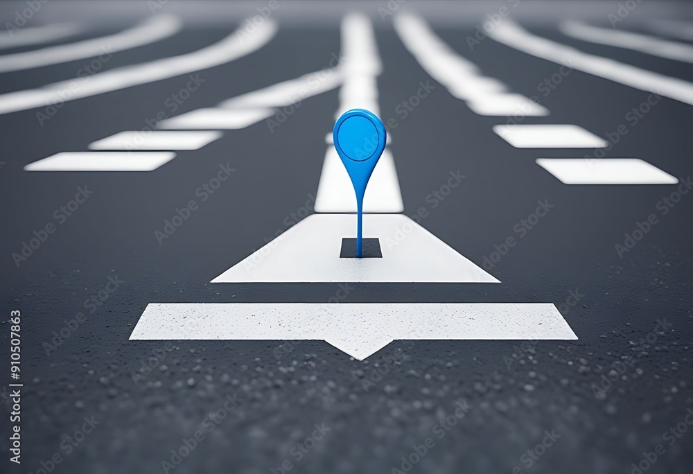 location blue icon route 3d street gps traffic symbol map navigation ...