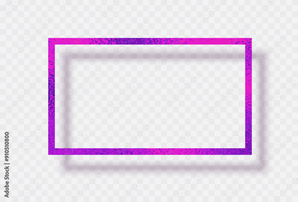 Violet foil smudge frame. Pink sparkle glitter texture decor isolated ...