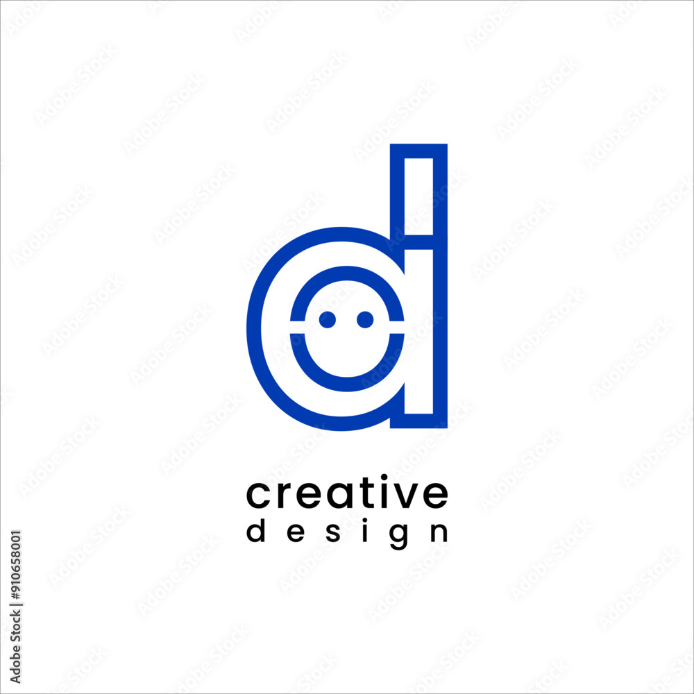 Letter D Smile Logo DA letter orthodontic child vector design Stock ...