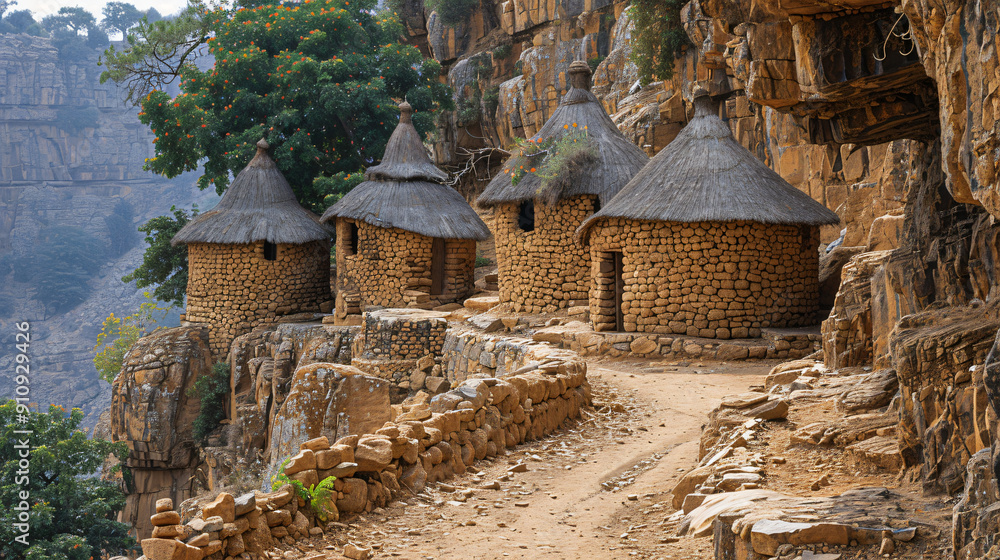 Historical Houses like these are built by the Dogon a tribe Stock Photo ...
