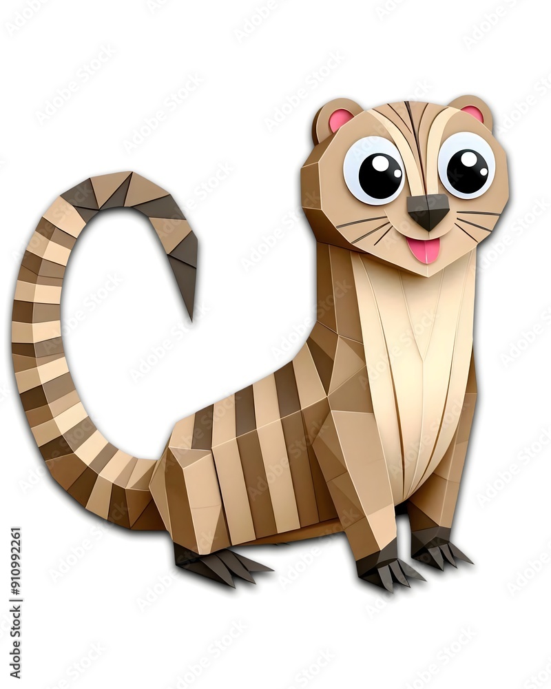 mongoose papercraft Stock Illustration | Adobe Stock
