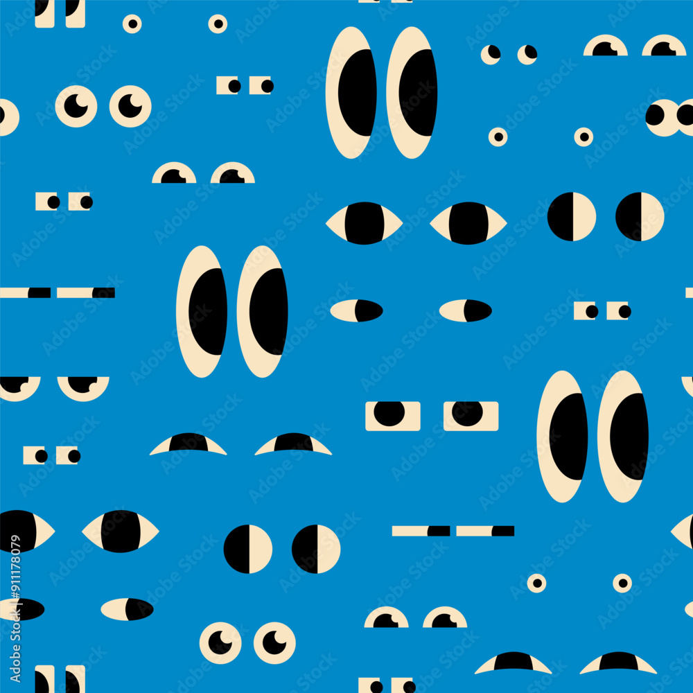 Various Eyes with different Emotions, look, expression. Big, small ...