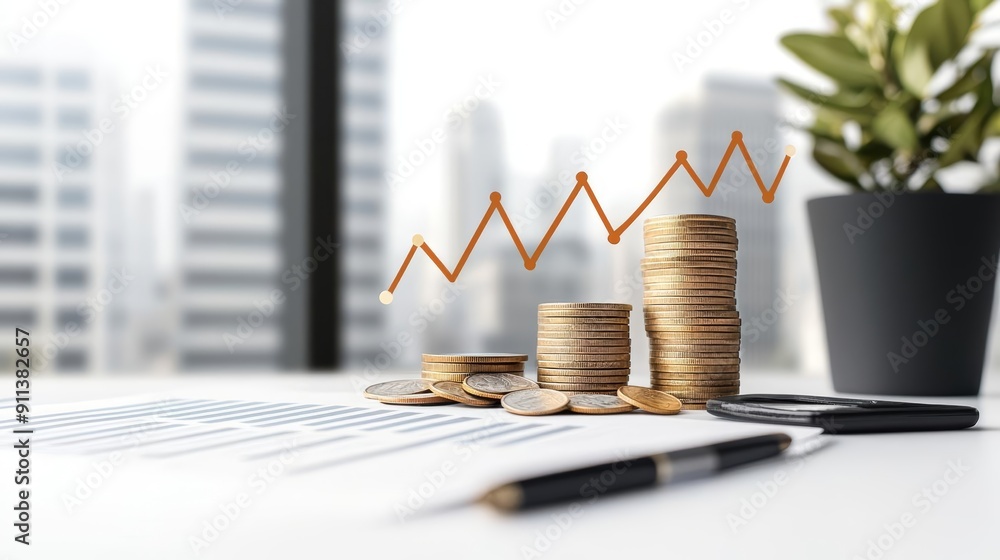 Infographic-style presentation of a financial portfolio with key ...