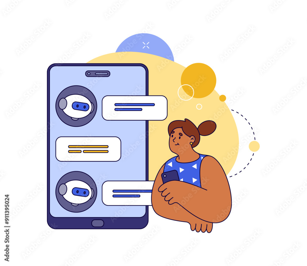 Personal virtual assistant or chatbot at customer support or service ...