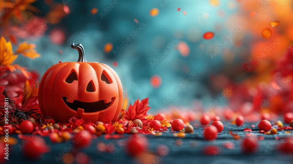 Cute Cartoon, traditional rituals with Accessories, Skeletons, Snacks ...