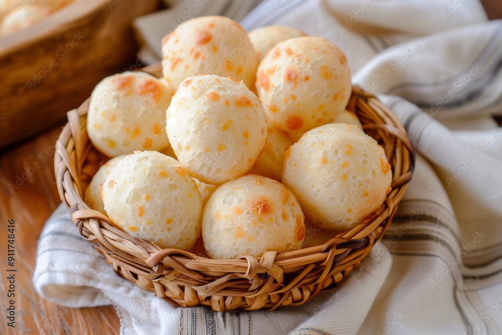 Pao de queijo. Delicious Brazilian cheese bread. Also known in Latin ...