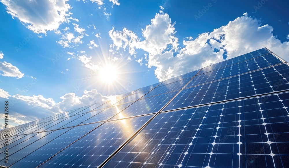 Sustainable power: solar panel systems, solar energy into electricity ...