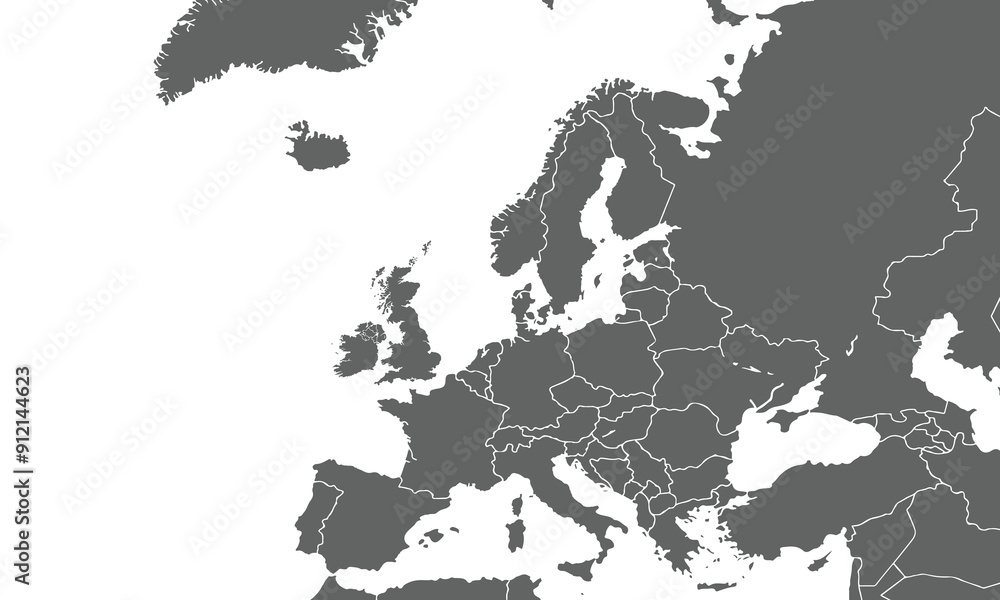 Europe map isolated on white background. for website layouts ...